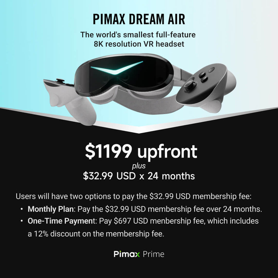 Pimax Dream Air - The world's smallest full-feature 8K resolution VR ...